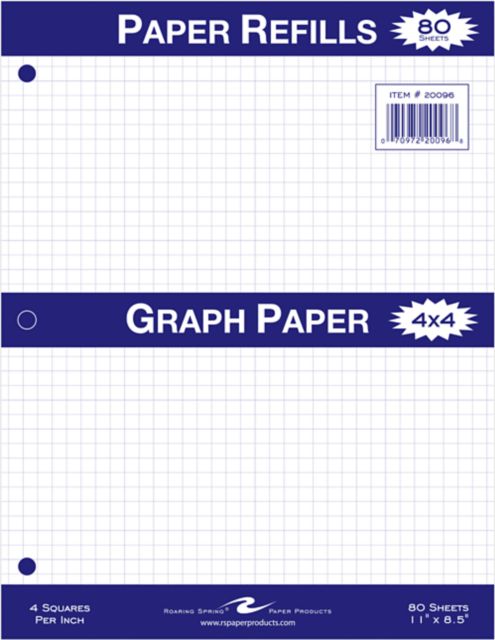 FILLER PAPER 4x4 80SH QUAD | Roaring Spring | Fullerton College